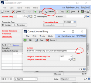 How to Back Out GP General Journal Entries - CSSI